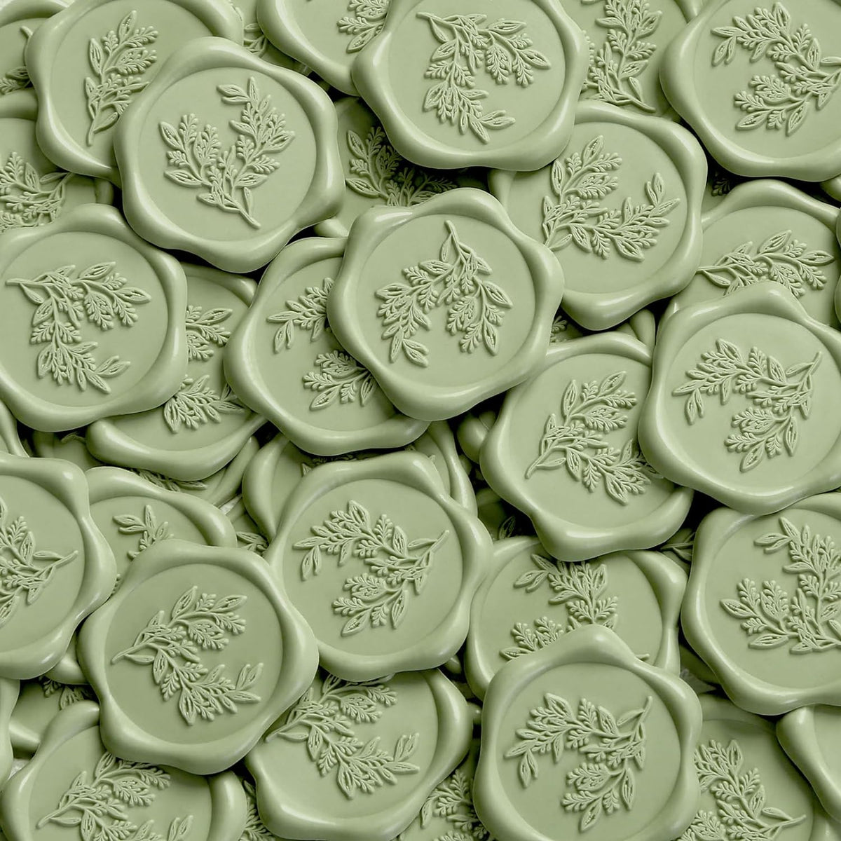 Self Adhesive Sage Green Wax Seal Stickers, 50pcs – UNIQOOO