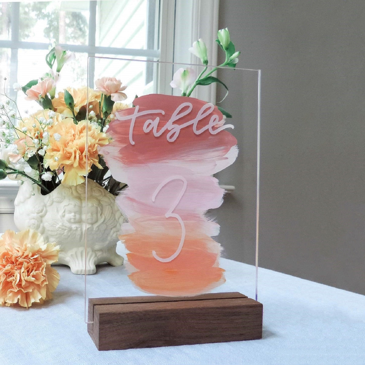 Rustic Walnut Wood Stands For Acrylic Sign – UNIQOOO