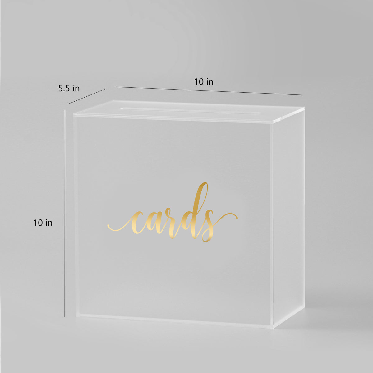 Acrylic Wedding Card Box, Frosted / Gold Foil – UNIQOOO