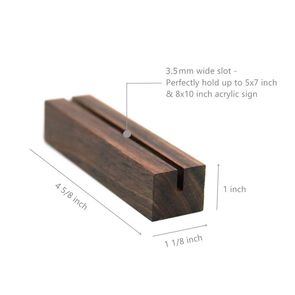 Rustic Walnut Wood Stands For Acrylic Sign – UNIQOOO