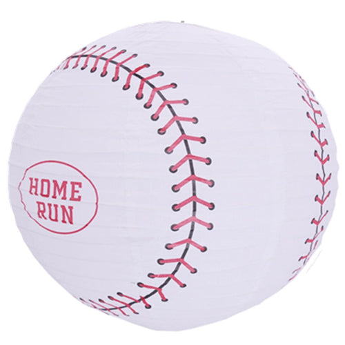 UNIQOOO 6Pcs Premium 12'' Baseball Paper Lantern Set, Reusable Hanging