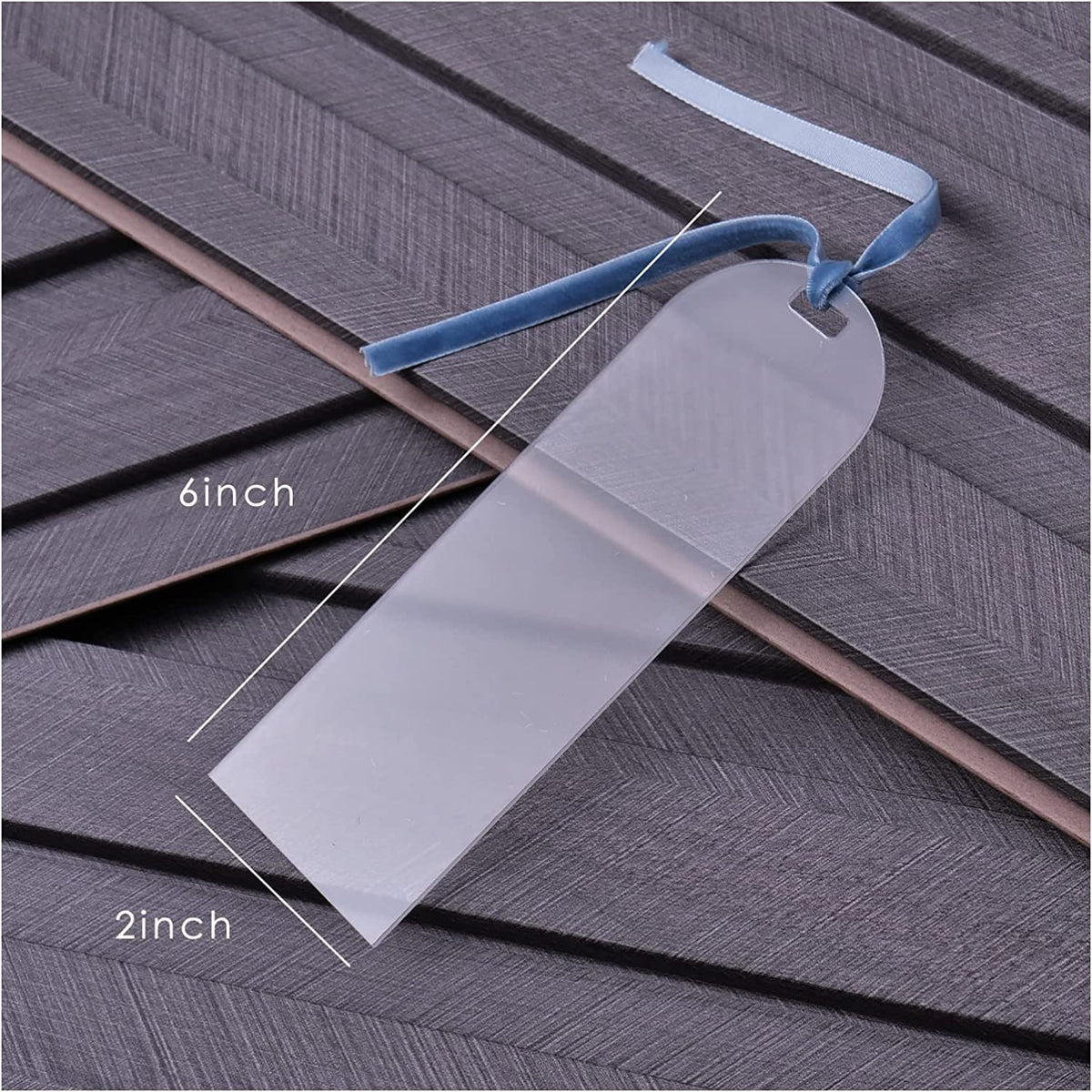 6x2” Frosted Acrylic Bookmark, 20 Pack – UNIQOOO